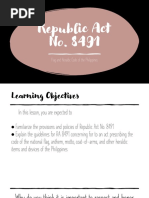 Ra 8491 Flag and Heraldic Code of The Philippines | PDF | Flag | Symbols