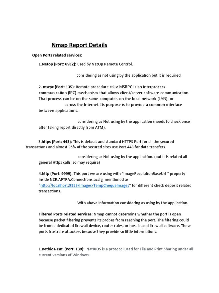 Nmap Report Ports Services Details Pdf 