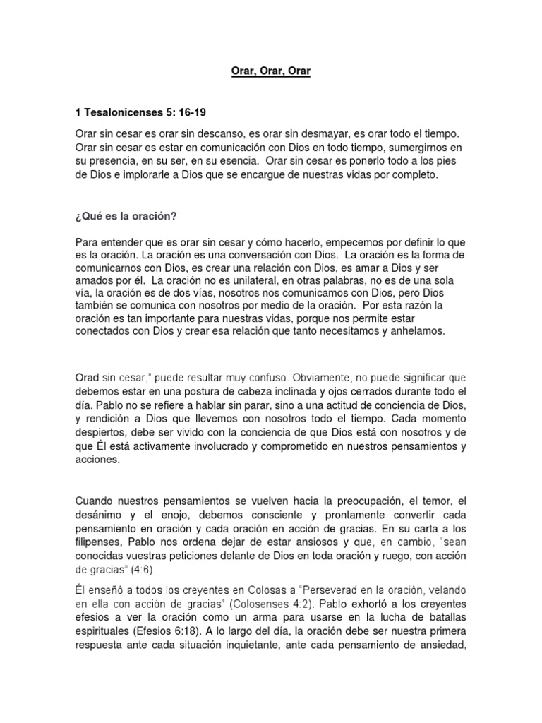 Orar, Orar, Orar | PDF | Oración