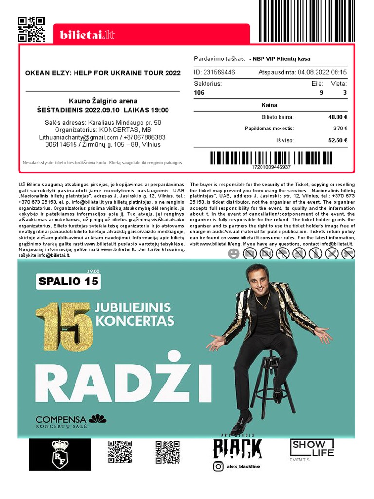 Okean Elzy: Help For Ukraine Tour 2022 | PDF