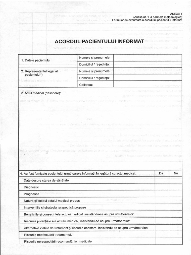 Acordul Pacientului Informat | PDF
