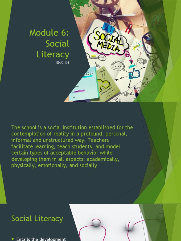 Module 6-Social Literacy | PDF | Emotional Intelligence | Social Skills