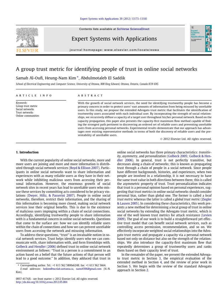 Al Oufi2012 | PDF | Social Network | Vertex (Graph Theory)