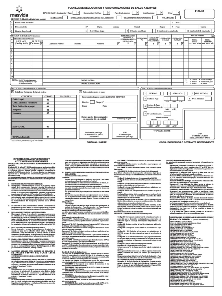 Planilla Mas Vida | PDF | Pensión | Salario