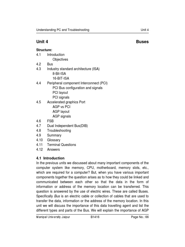 Unit 04 Buses | PDF | Central Processing Unit | Electronics