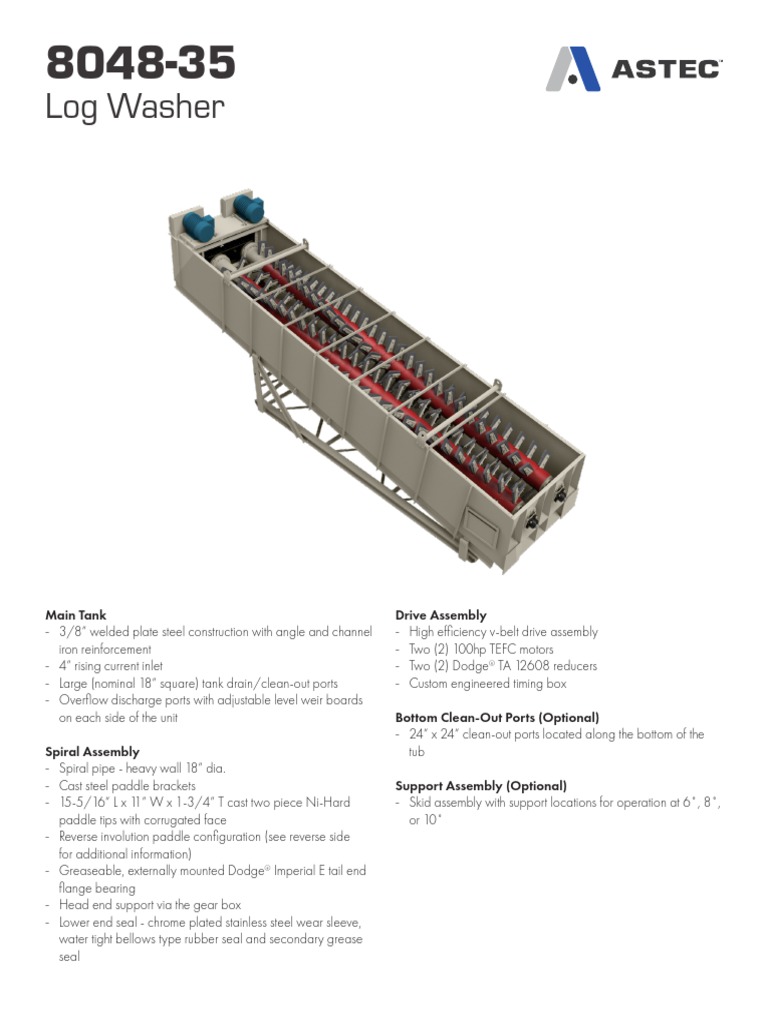 Log Washer 8048 35 Spec Sheet English | PDF | Washing Machine | Belt (Mechanical)