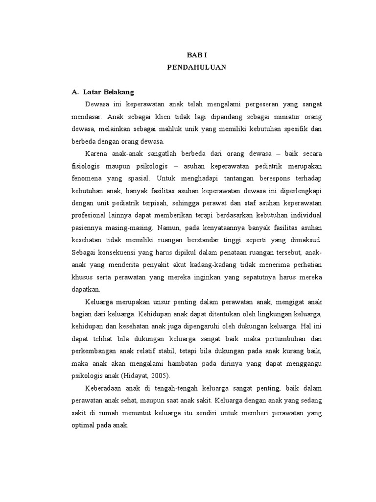 Perspektif Keperawatan Anak Dalam Konteks Keluarga | PDF