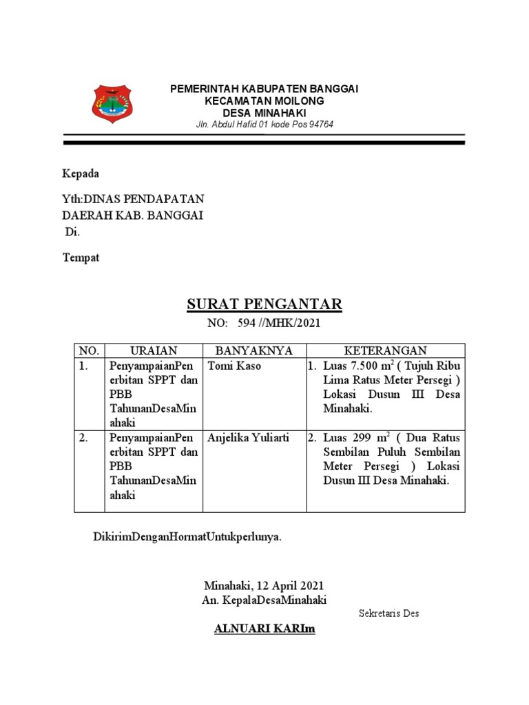 Surat Blangko Pajak | PDF