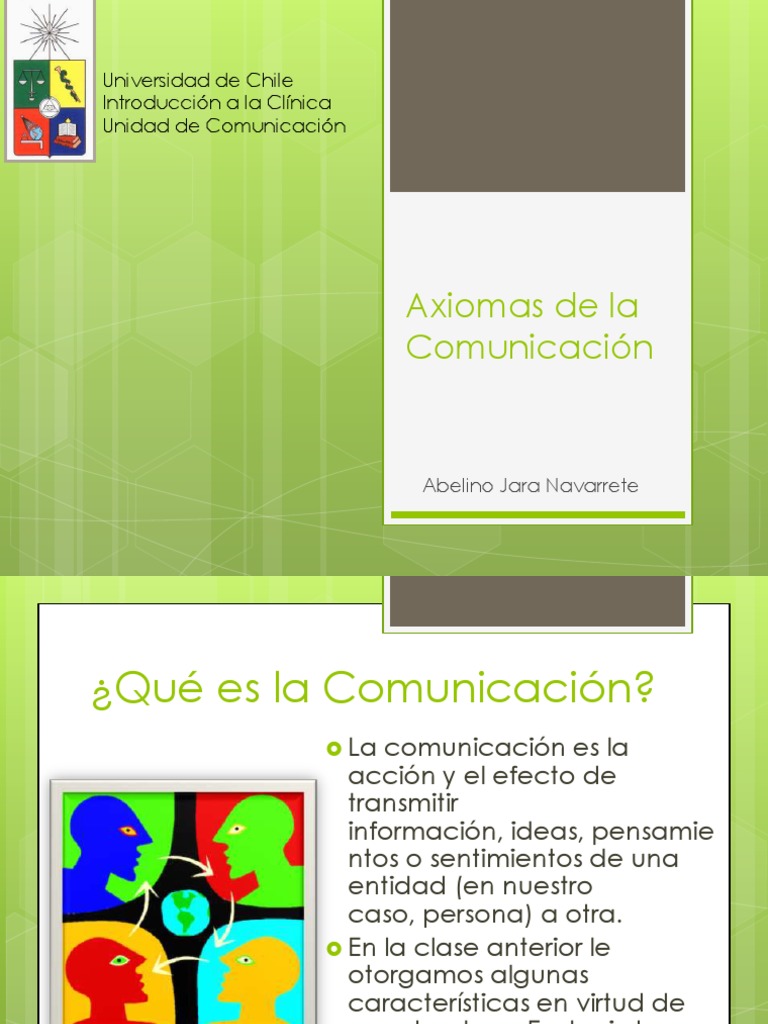 Clase - 2 Axiomas de La Comunicación | PDF | Comunicación ...