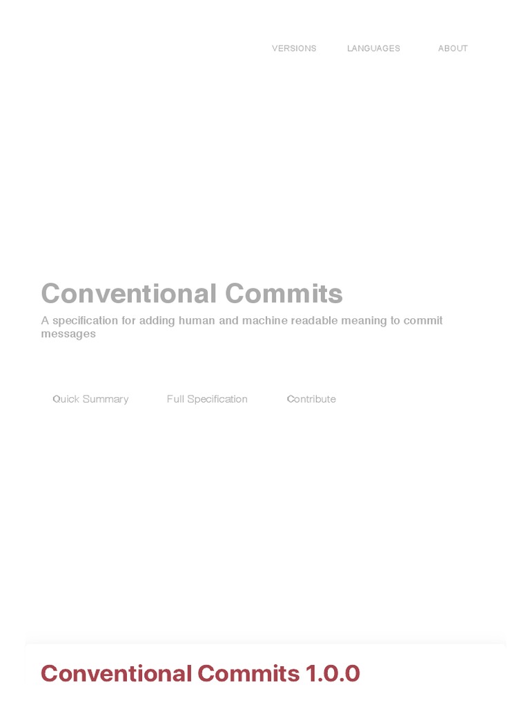 Conventional Commits | PDF | Parsing | Letter Case