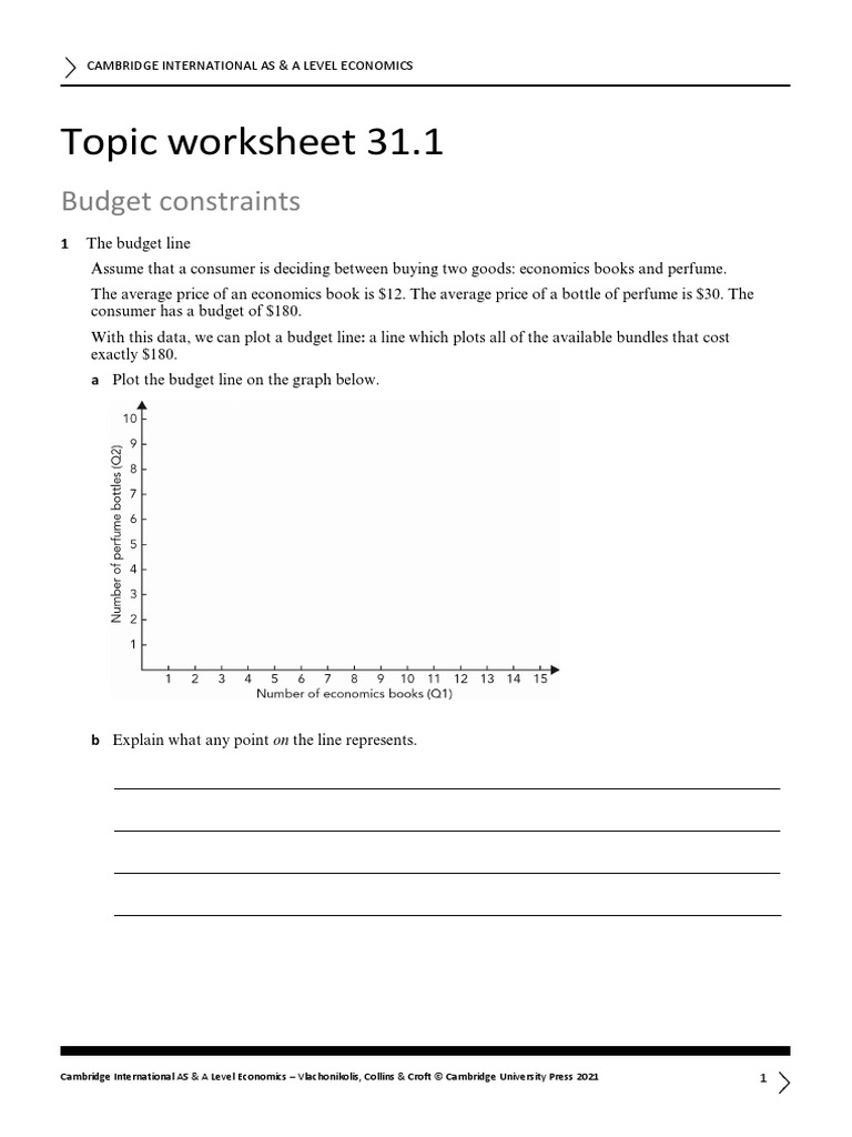 ASAL Economics Topic Worksheet 31.1 | PDF