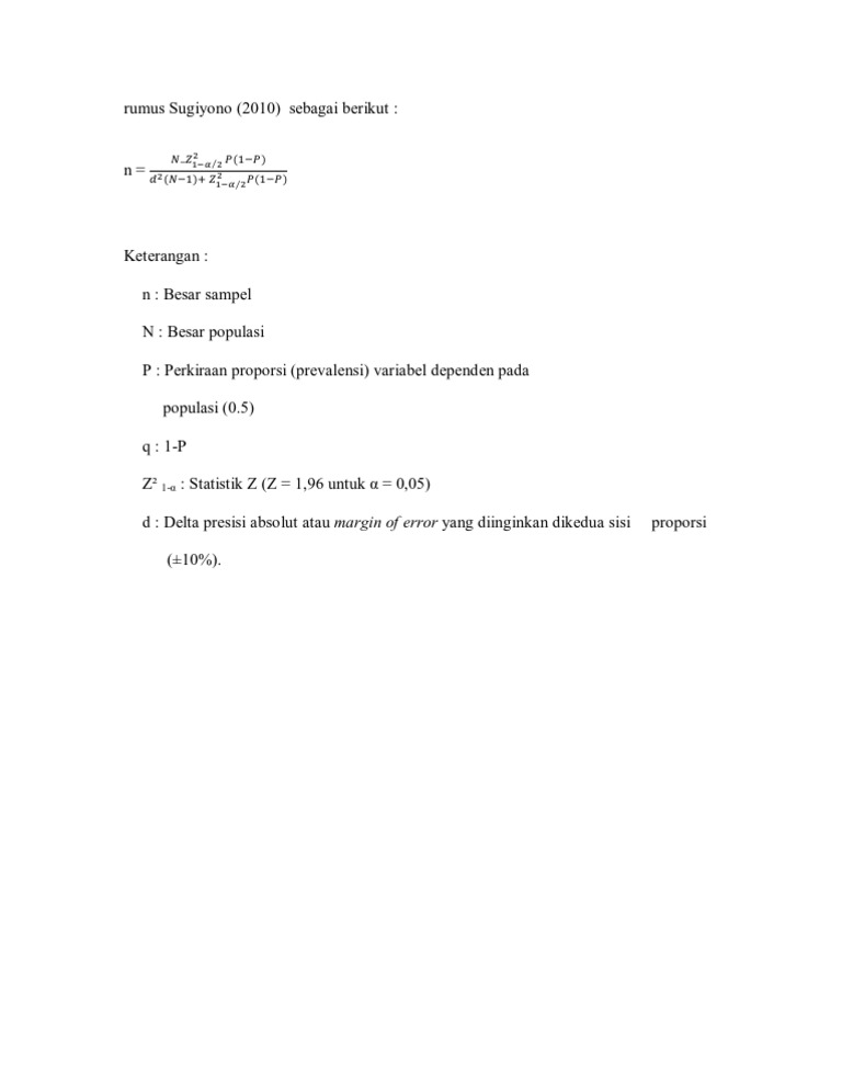 Rumus Sugiyono | PDF