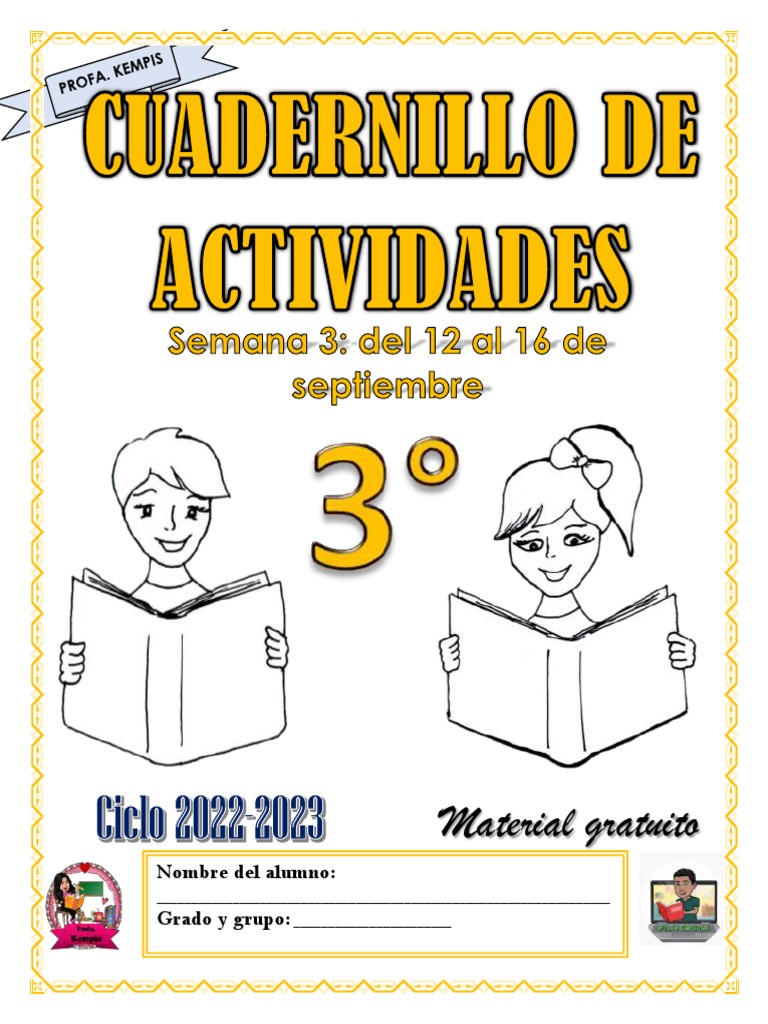 3° S3 Cuadernillo de Actividades (Anexos) Profa Kempis | PDF