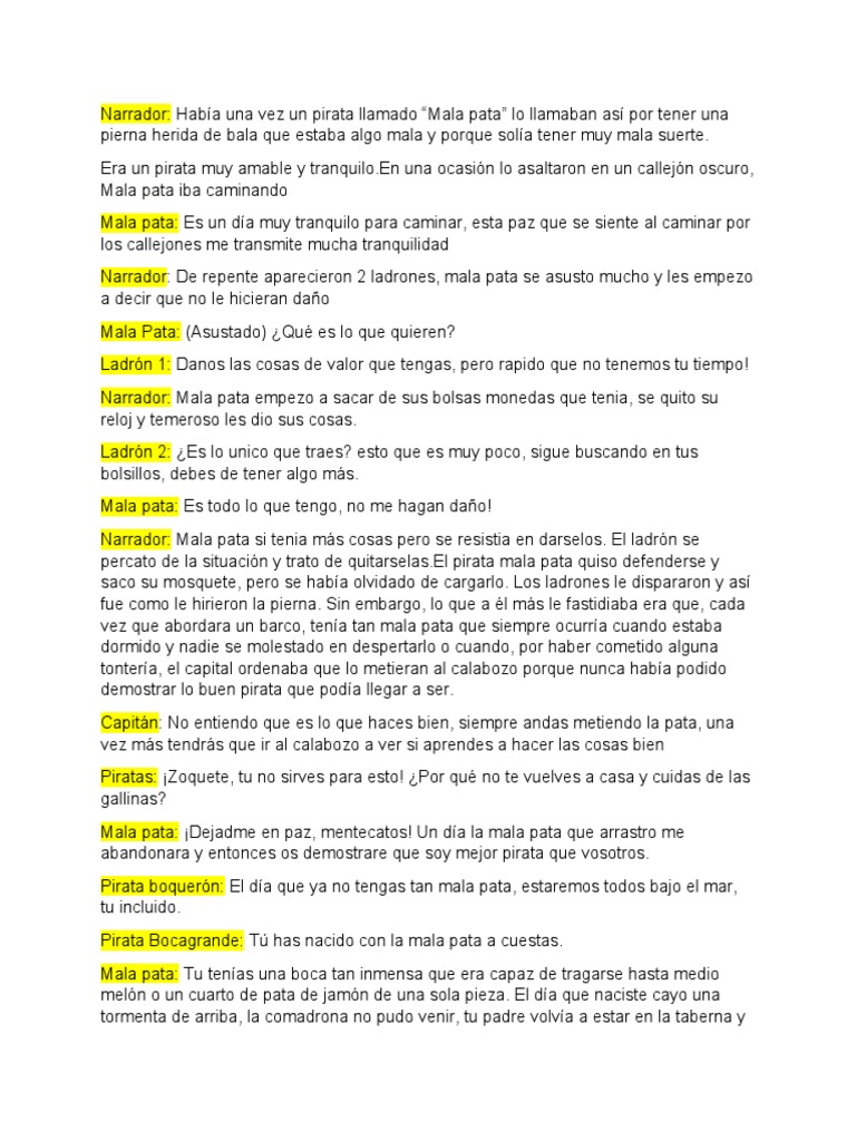 Cuento Mala Pata | PDF