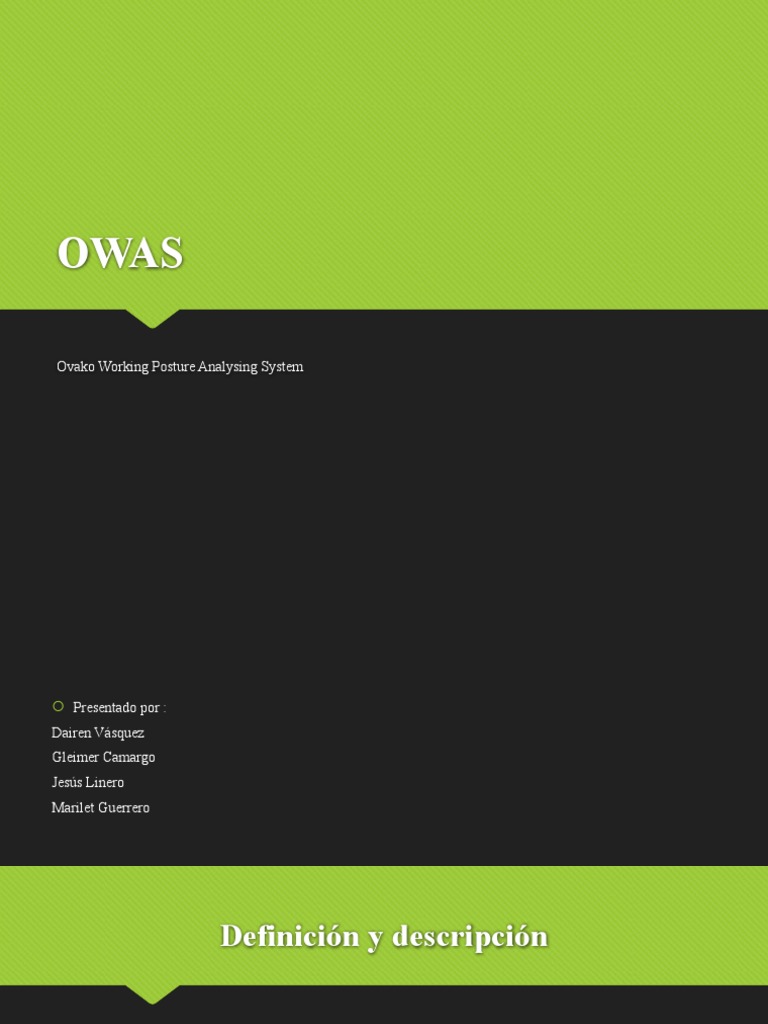 Ejemplo de Método OWAS en Evaluación Laboral | PDF