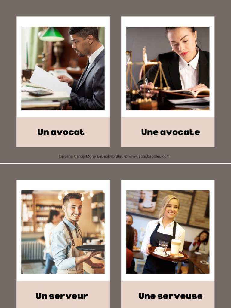 Flash Card - Les Métiers | PDF