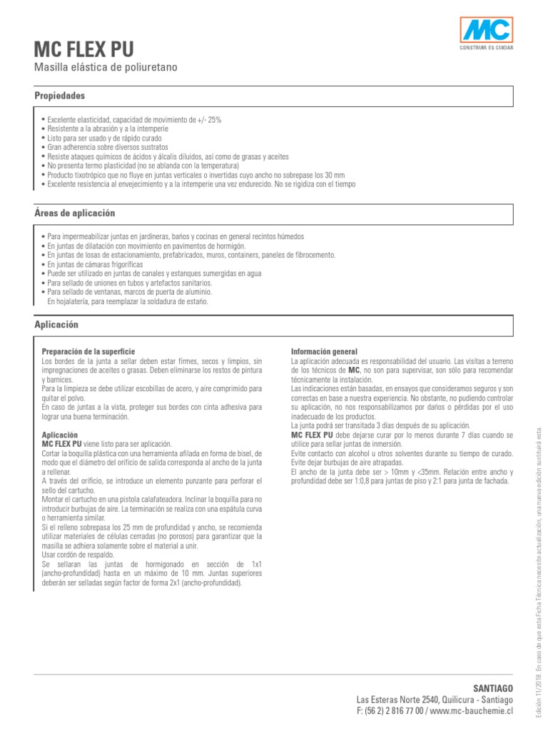 MC Flex Pu | PDF | Pintar | Materiales