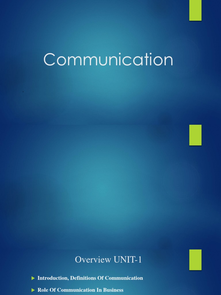 Introduction To Communication | PDF | Communication | Information