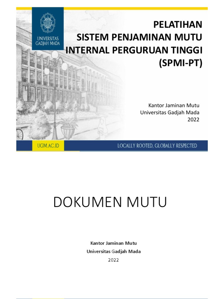 Pelatihan SPMI di UGM 2022 | PDF