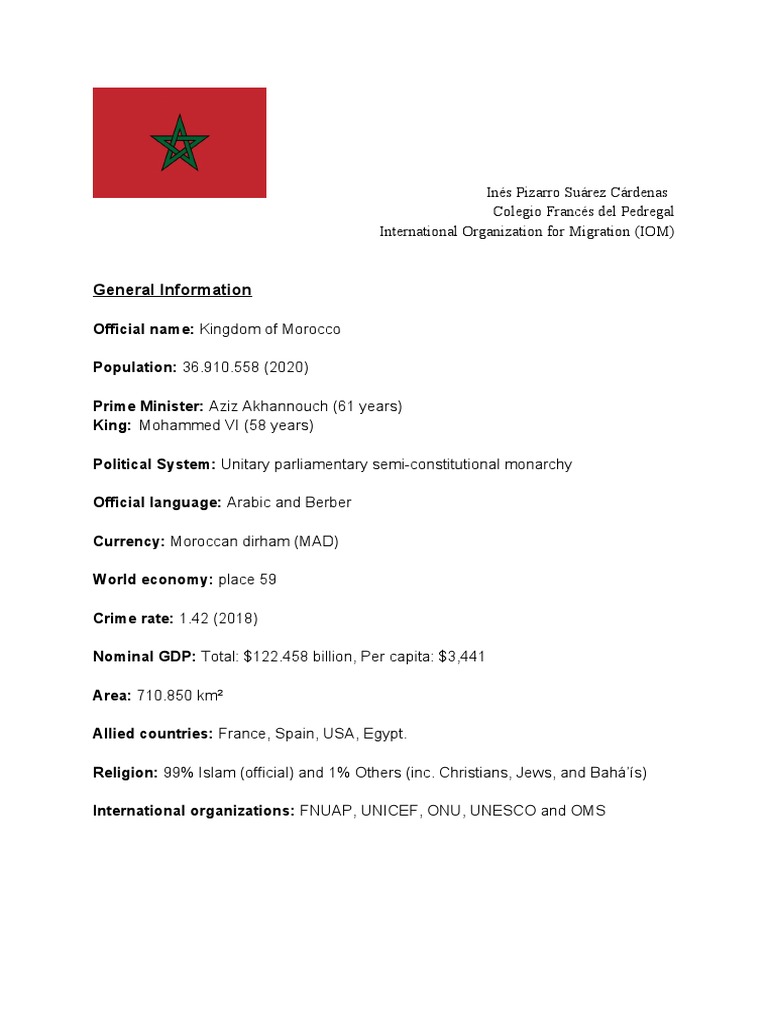 Position Papers Morocco Inés Pizarro | PDF | Immigration | Human Migration
