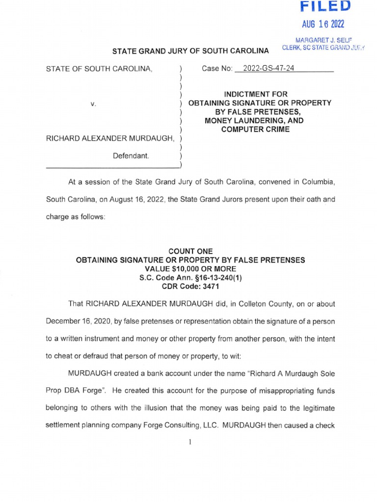 2022 Indictment | Download Free PDF | Money Laundering | Cheque