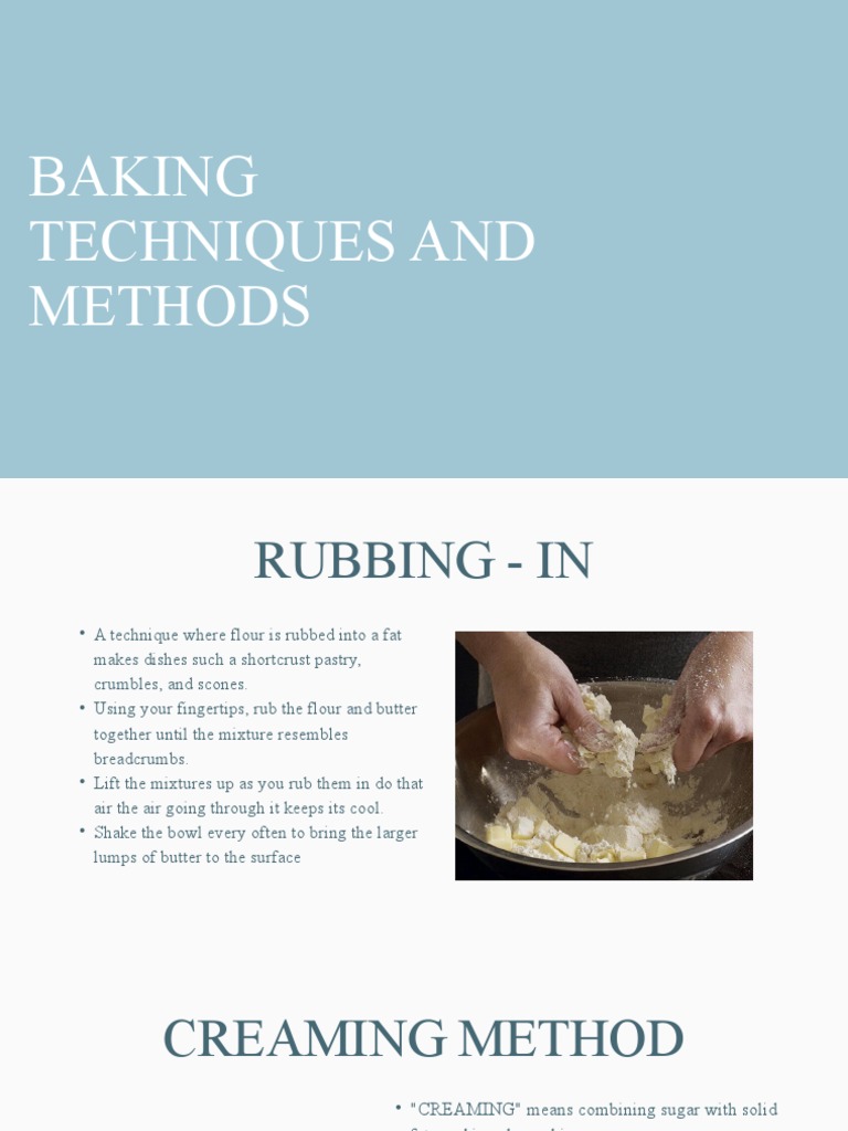 Baking Techniques and Methods | PDF | Cakes | Dough