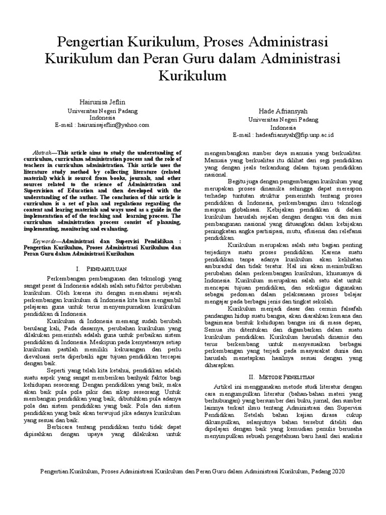 Artikel ADM Hairunisa Jeflin (18029140) Minggu 3 | PDF