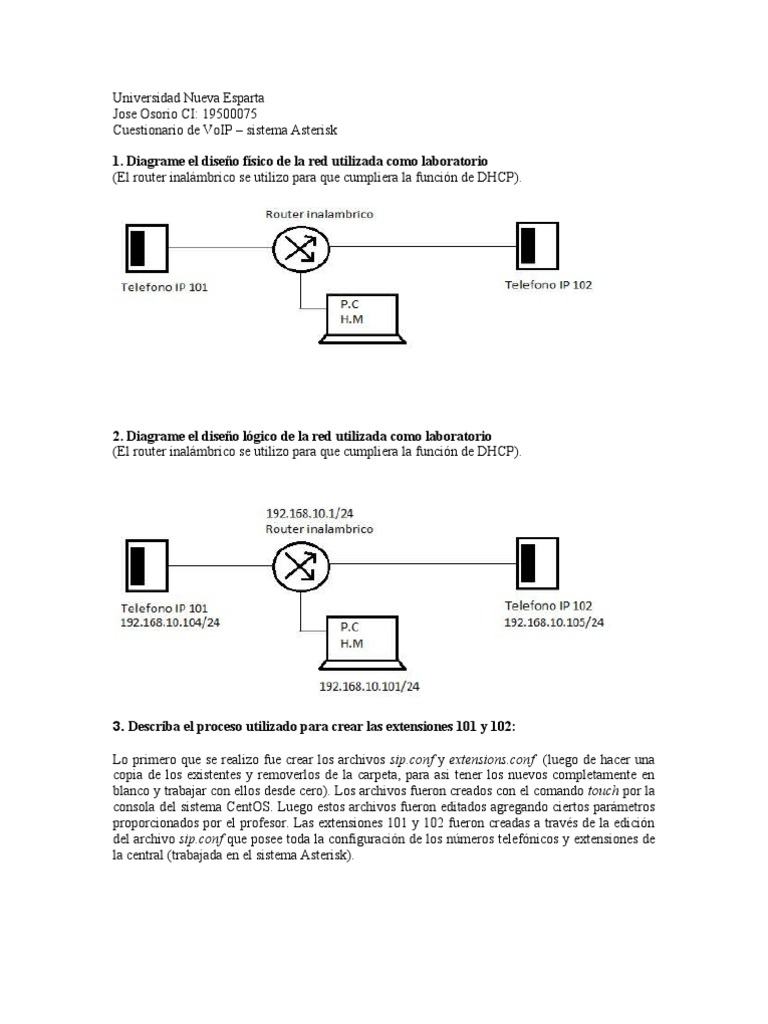 Informe Practica VoIP | PDF | Respuesta de Voz Interactiva | Archivo de computadora