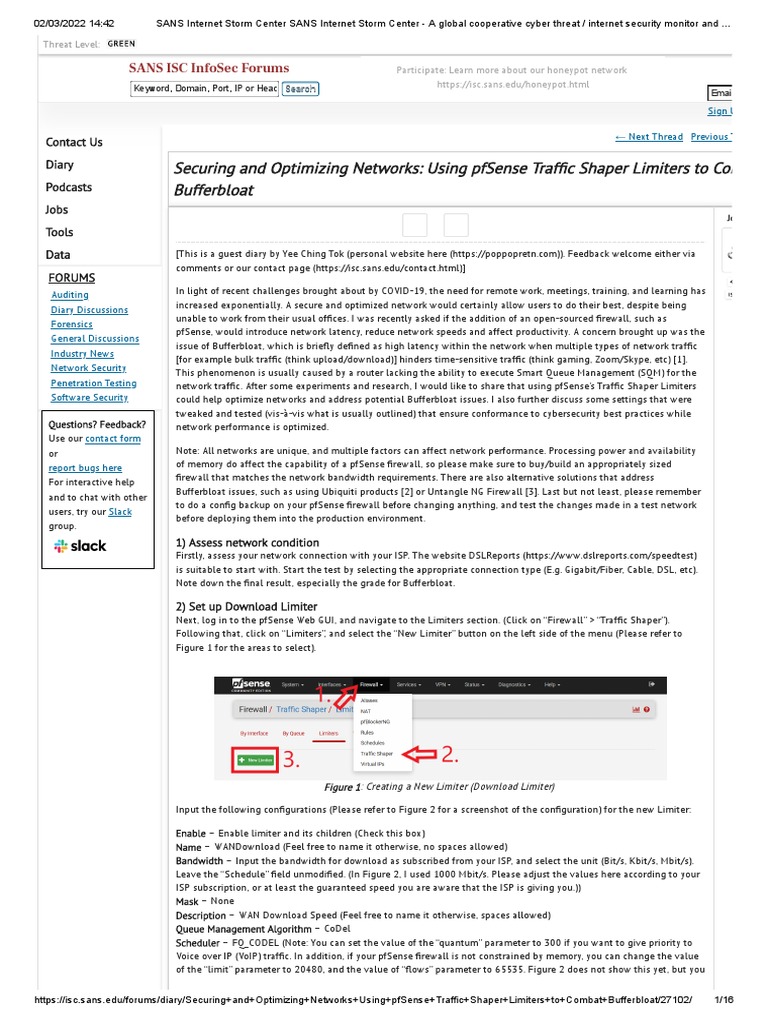 Pfsense QoS Using CoDel | Download Free PDF | Computer Network | Internet