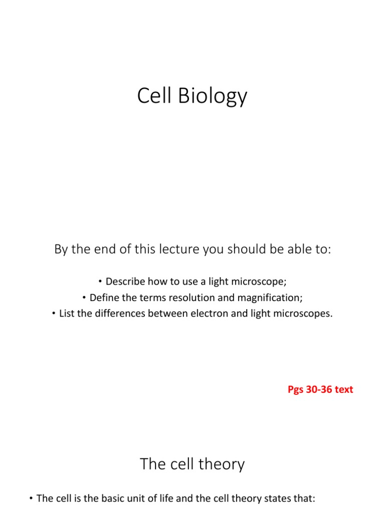 Types and Use of Microscopes in Biology | PDF | Electron Microscope ...