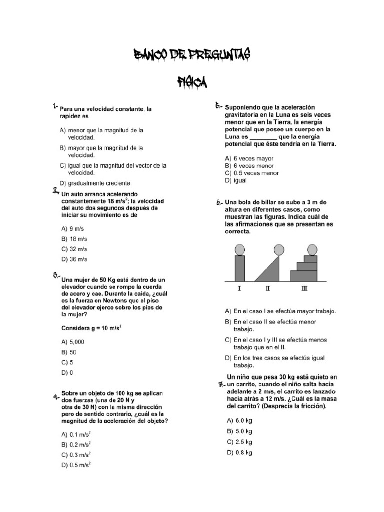 Banco de Física Unam | PDF