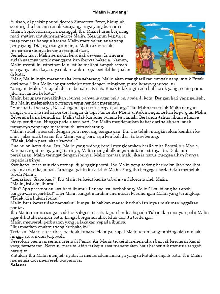 Cerita Malin Kundang | PDF