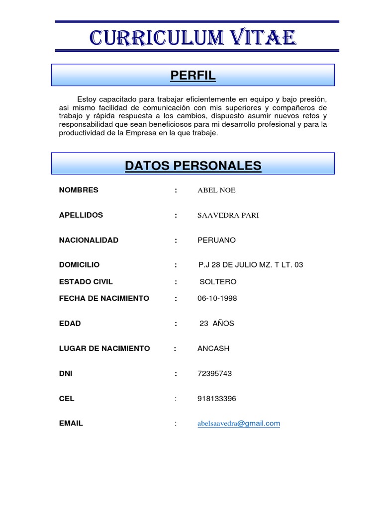 Curriculum Abel 2022 | PDF