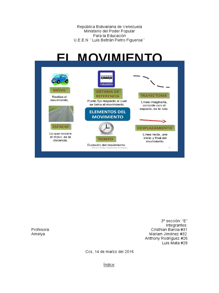Conceptos Clave del Movimiento en Física | PDF | Velocidad | Trayectoria