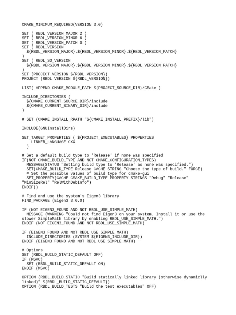 CMake Lists | PDF | Library (Computing) | Systems Engineering