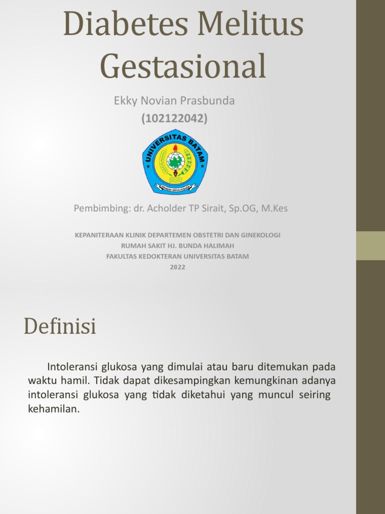 Diabetes Melitus Gestasional | PDF