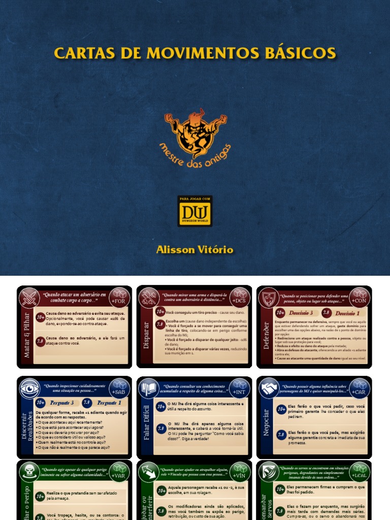 Dungeon World Cards - Movimentos Básicos | PDF