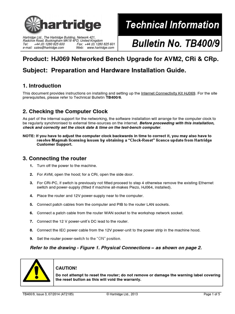 TB400 - 9 - Preparation and Hardware Installation Guide | PDF | Computer Network | Router ...