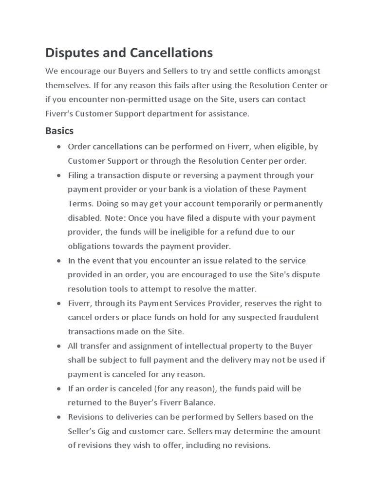 A Comprehensive Guide to Order Cancellations, Disputes, Refunds and ...