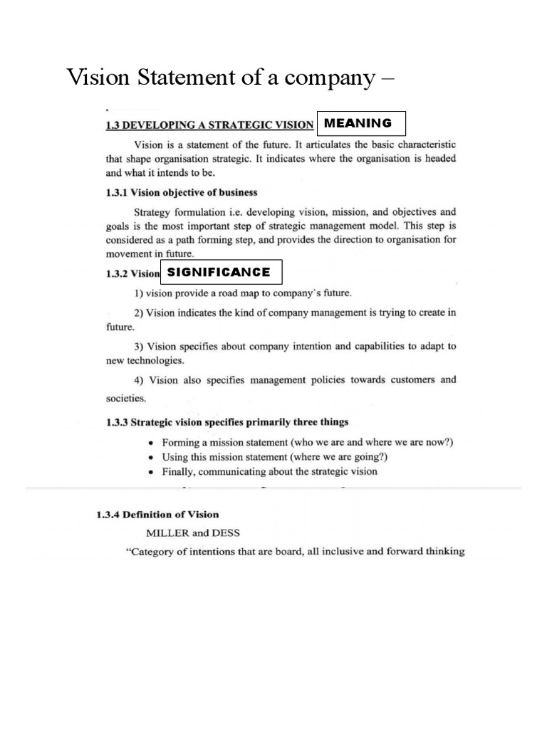 Key Elements of an Effective Vision Statement and Examples from Leading ...