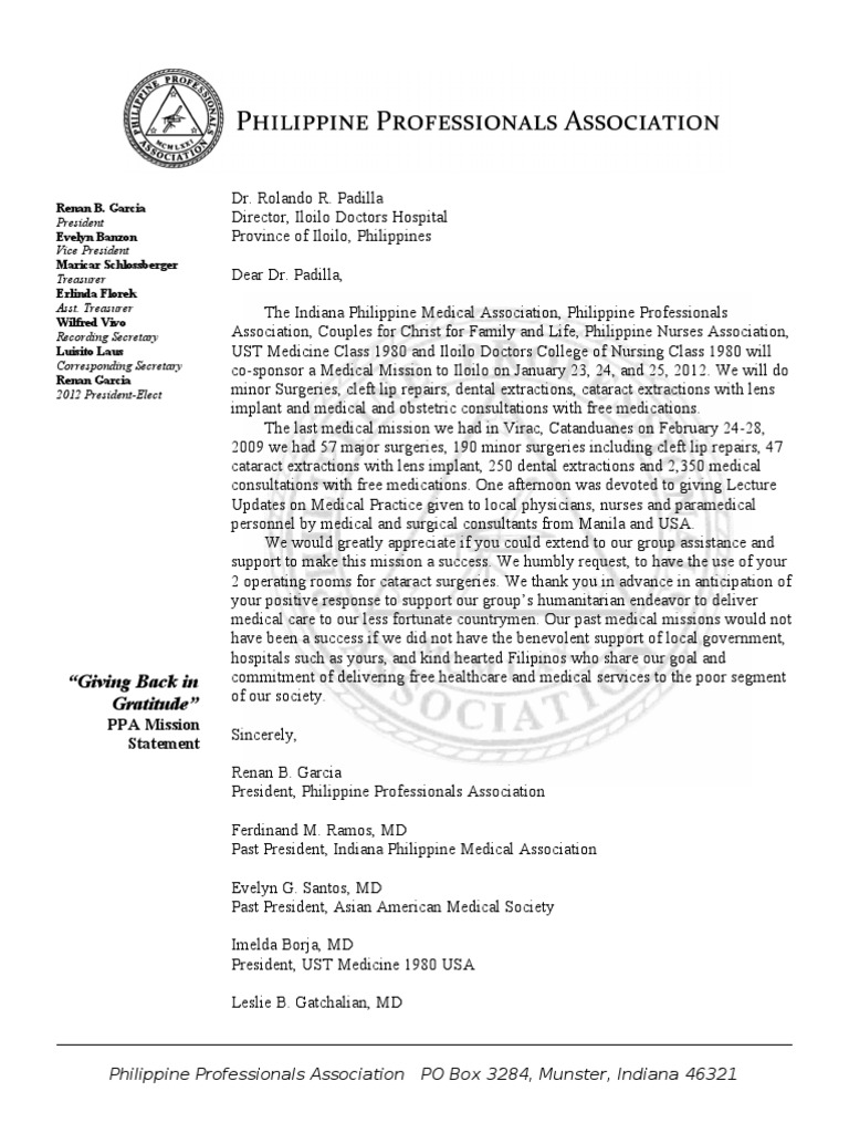 PPA Medical Mission to Iloilo in 2012 | PDF