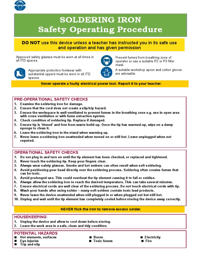 SOP in Soldering | PDF | Soldering | Solder