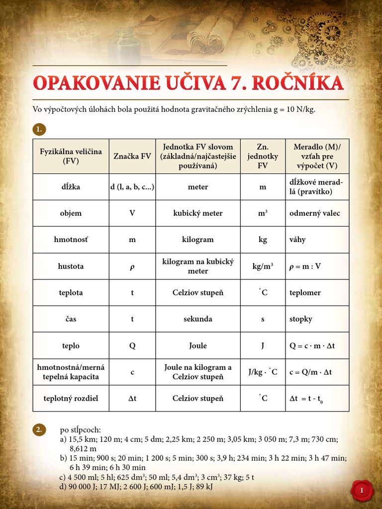 Hravá Fyzika 8 - RIEŠENIA | PDF