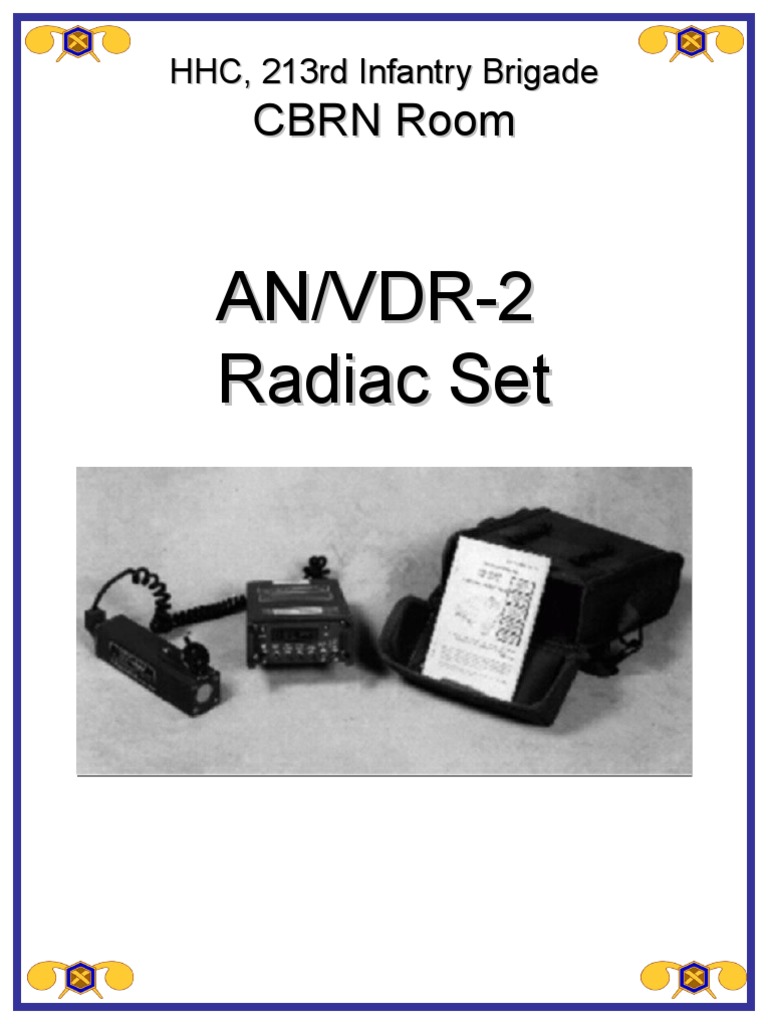 AN/VDR-2 Radiac Set Overview | PDF