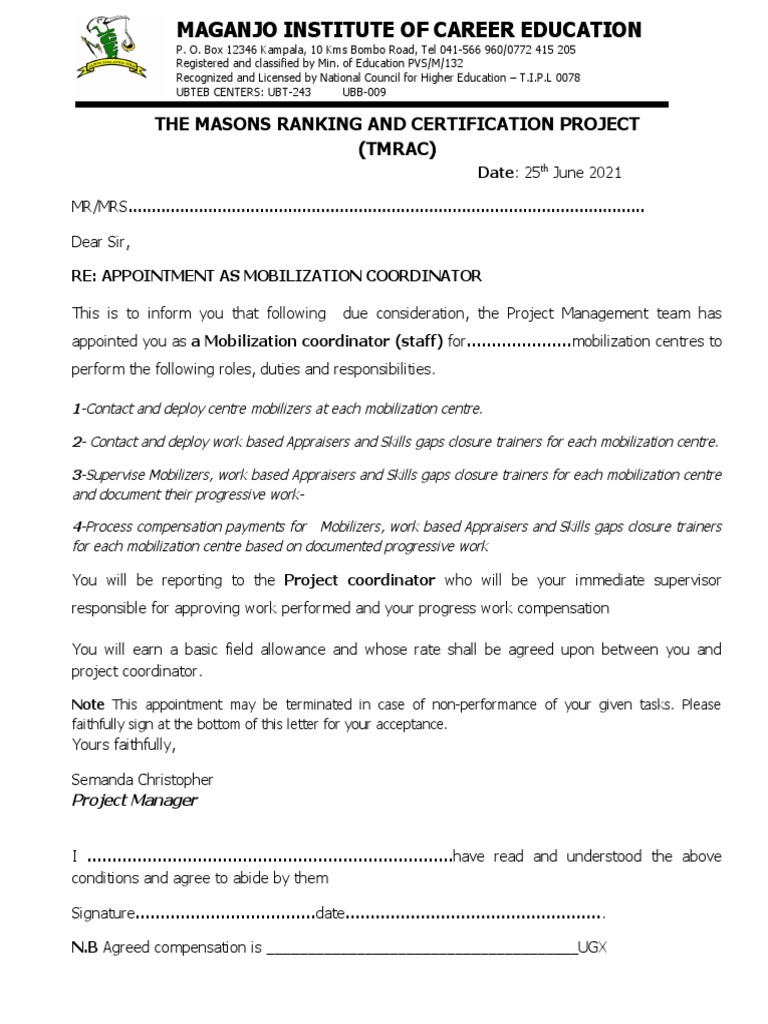 Appointment Letter-Extension | PDF
