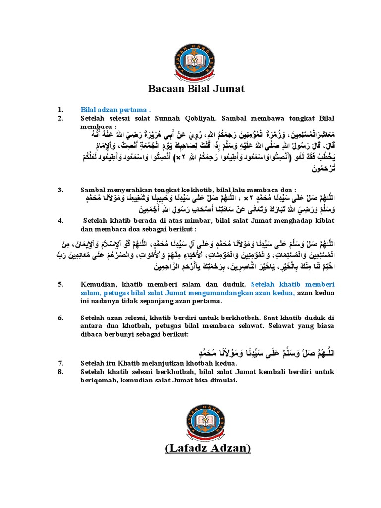 Bacaan Bilal Jumat | PDF