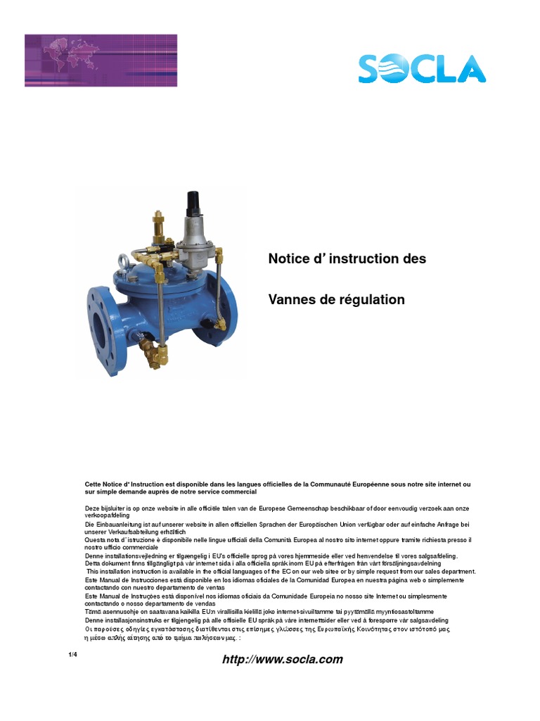 Notice d'instruction Vannes de régulation | PDF | Soupape | Plomberie