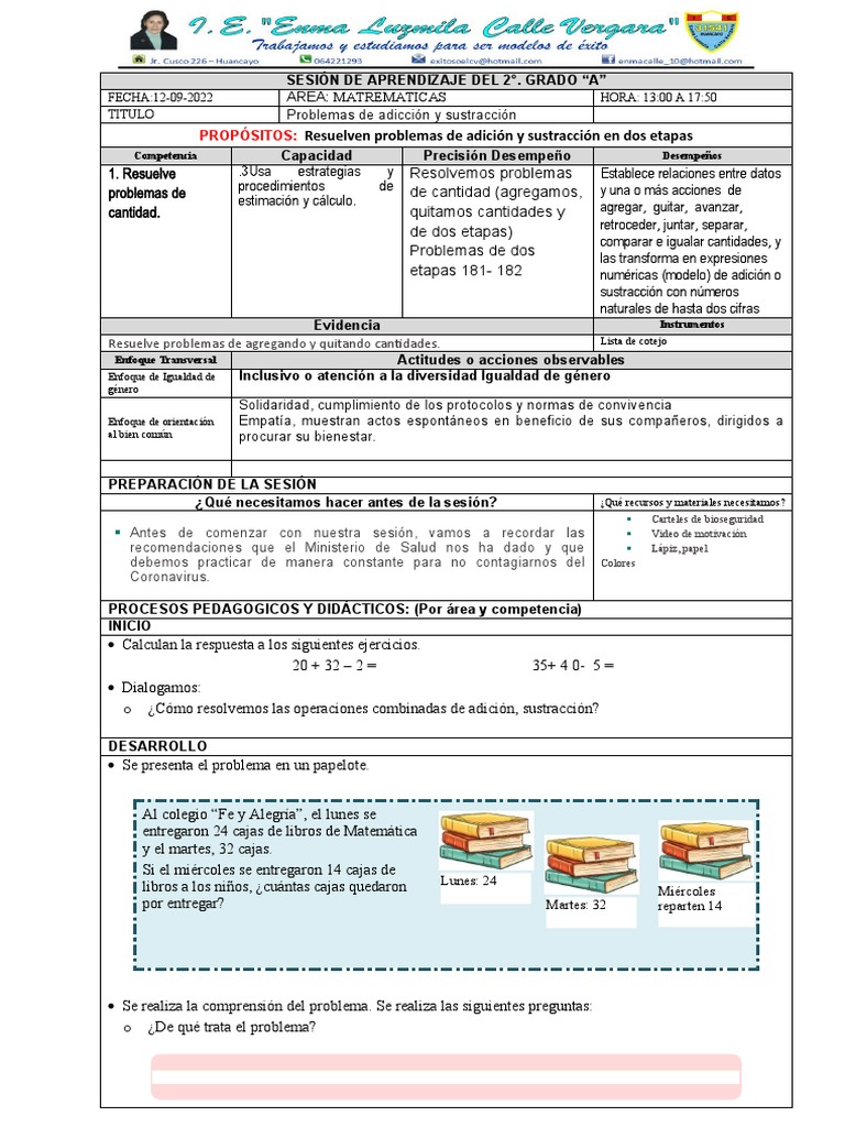 Problemas de Adicion y Sustraccion | PDF
