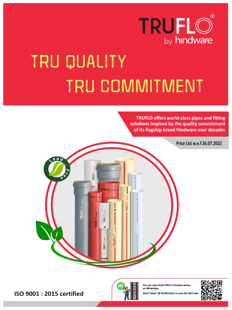 Hindware Truflo Pipes Price List | PDF | Plumbing | Chemical Engineering