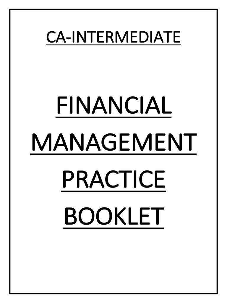 Financial Management Practice Questions | PDF | Cost Of Capital ...